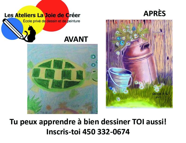 Cours de dessin et peinture pour adolescents à Longueuil